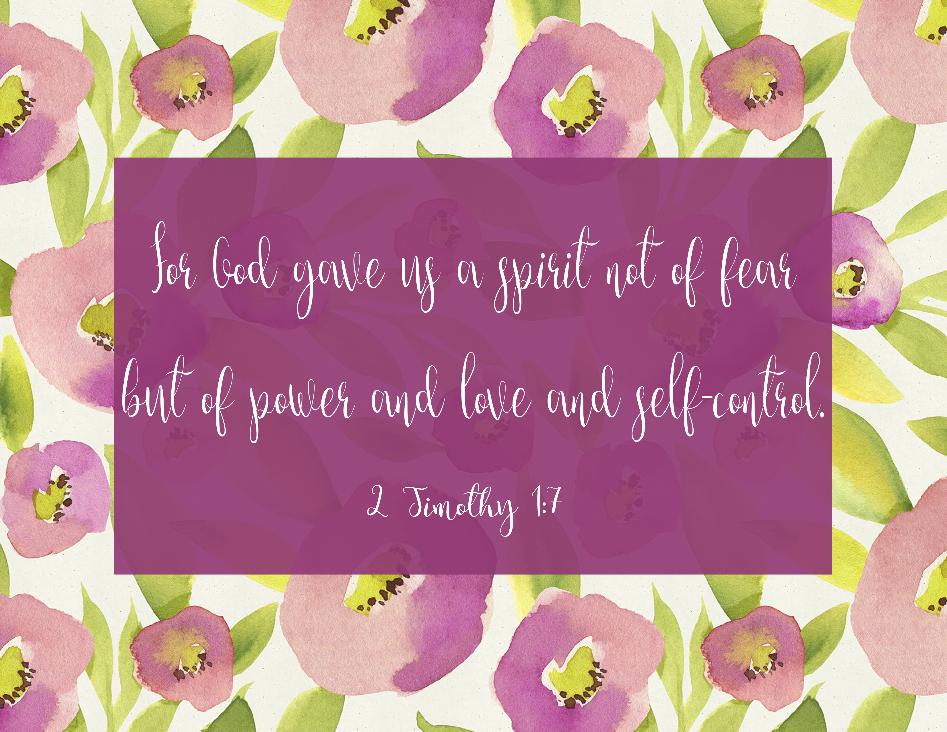 Anchored Printable: 2 Timothy 1:7 – Anchored Voices