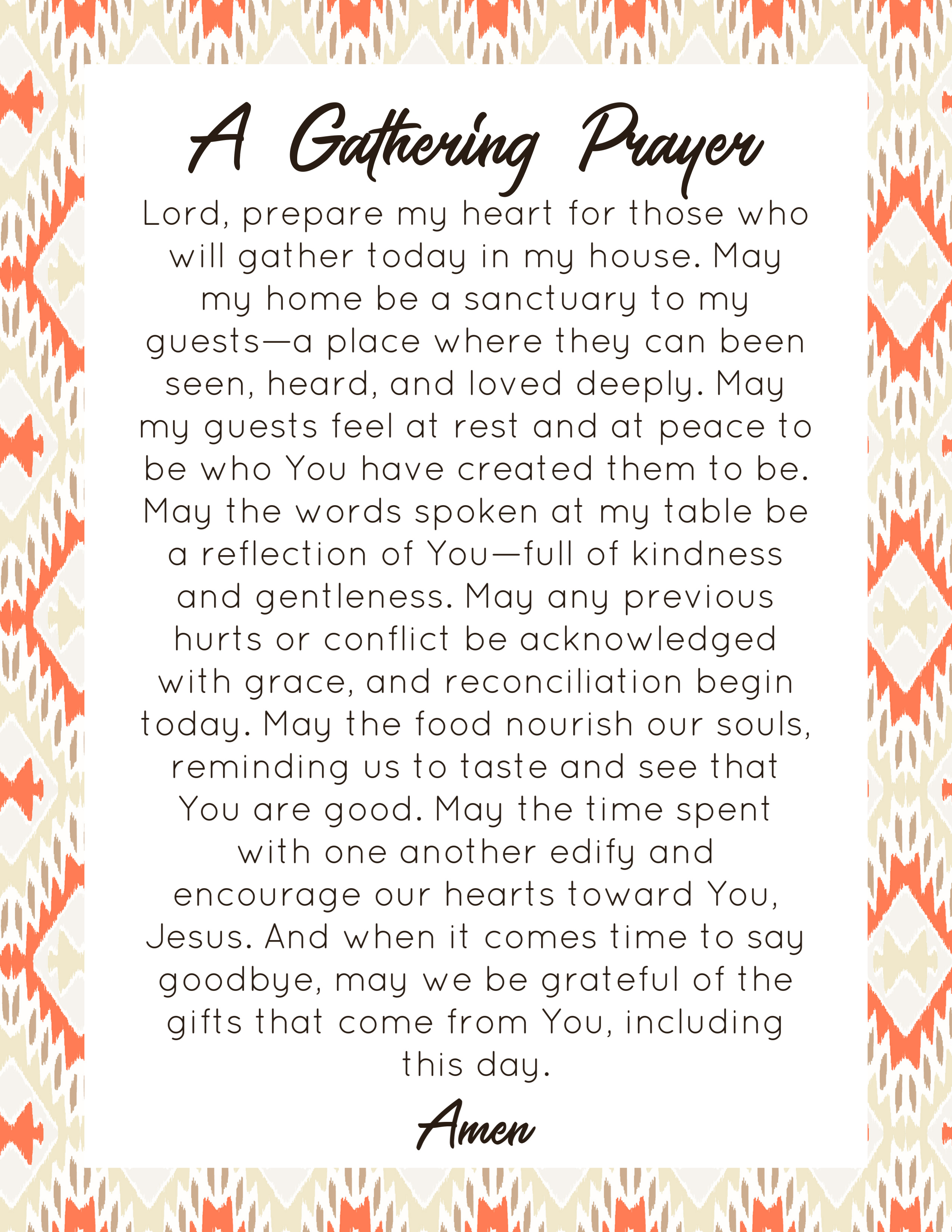 A Gathering Prayer – Anchored Voices